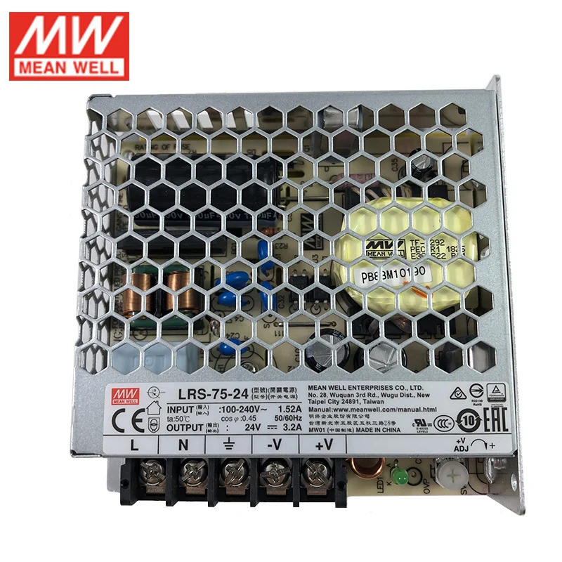 Original MEAN WELL LRS-75-24 Switching Power Supply 110V/220V AC to 24V DC 3.2A 75W Meanwell ...
