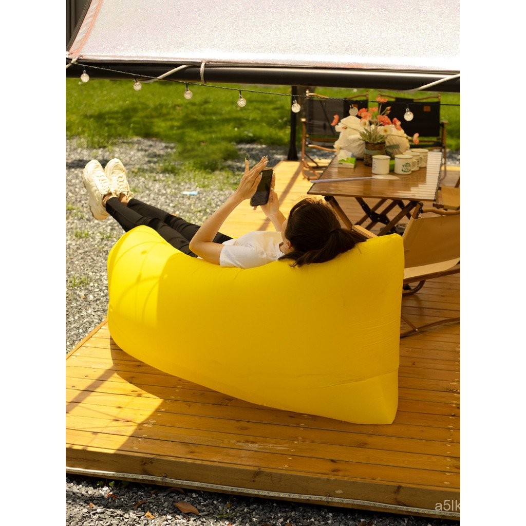 Outdoor Lazy Inflatable Sofa Foldable Portable Air Bed Picnic Camping ...