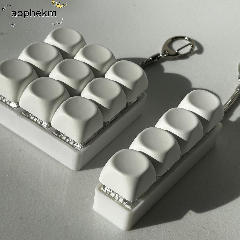AOPHEKM Fidget Keychain, DIY Keyboard Keys Button Finger Keyboard Cap ...