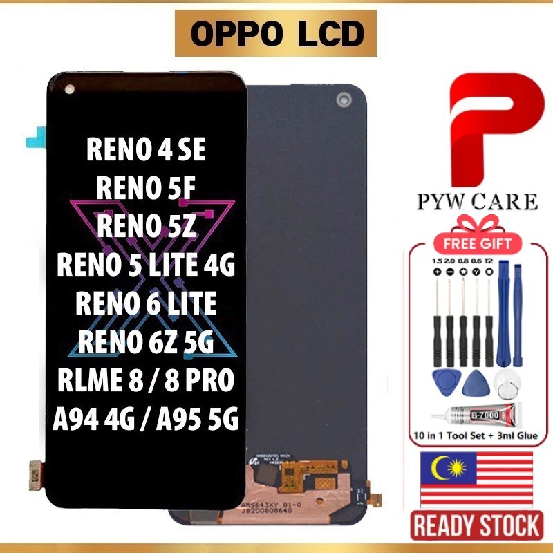 Skrin LCD Serasi Untuk Reno 4 se /5f/5z /5 Lite 4G /6 Lite /5z 5G ...