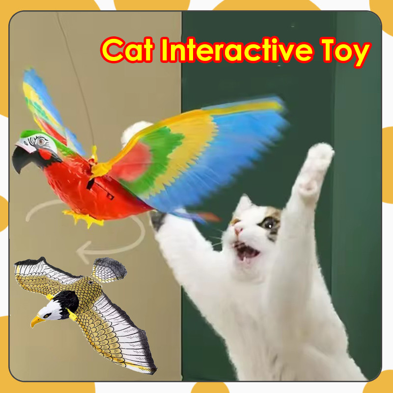 Electric Hanging Flying Eagle Cat Interactive Toy Teasering Play Cat ...