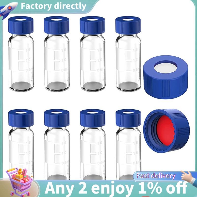 2ML Autosampler Vials Pack Of 100 - HPLC Vials 9-425 Clear Vials with ...