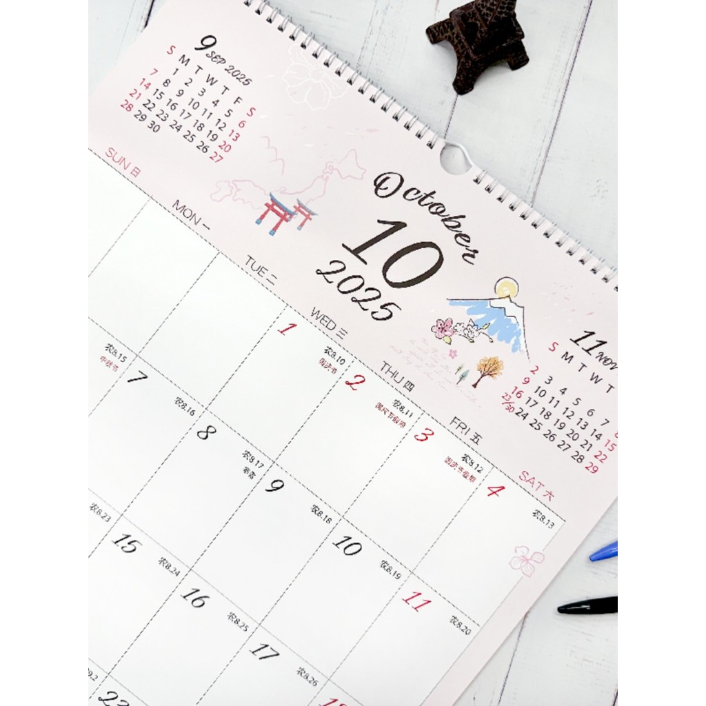 MUSIM Taiwan Empat Musim 2025 4KB Mac Kalendar Gantung Tahun Kalendar ...