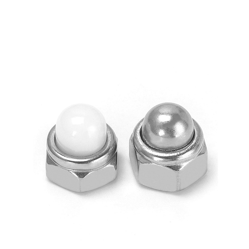 304 Stainless Steel Nylon Self-Locking Ball Cap Type Nut Metal ...