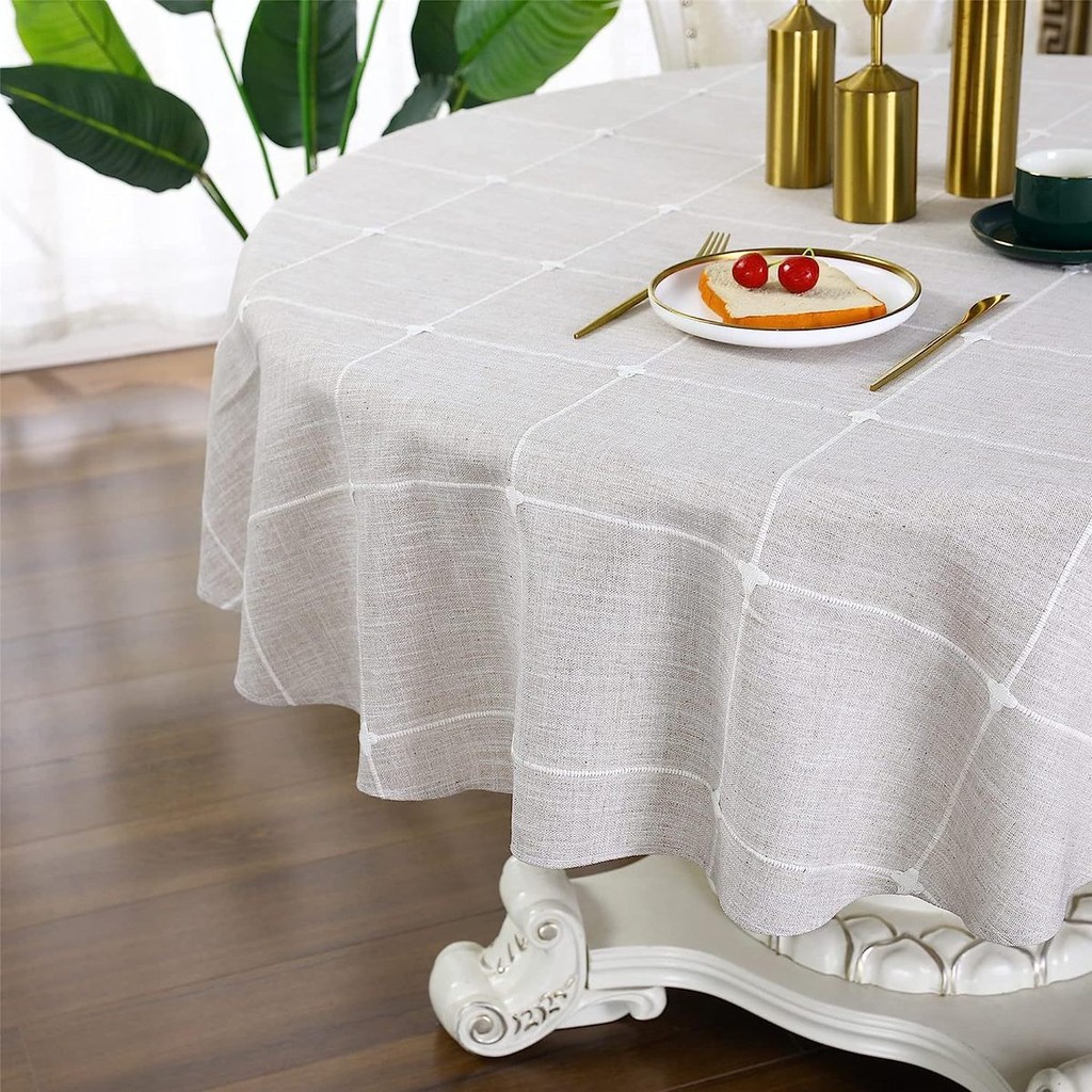 Kain Linen Kapas Bersulam Desa Alas Meja Merah Alas Meja Bujur Kotak ...