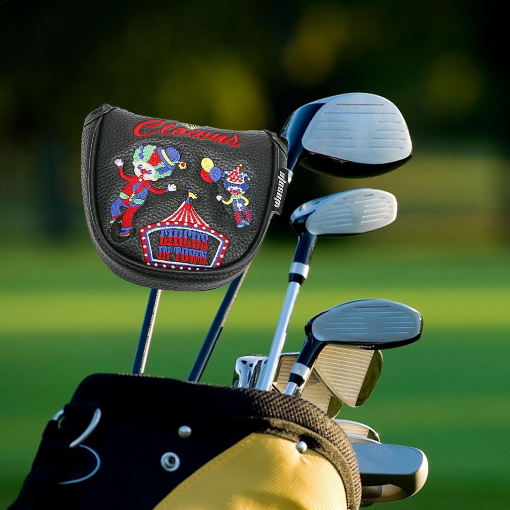Mallet Putter Cover PU Magnet Closure Waterproof Golf Head Covers With ...