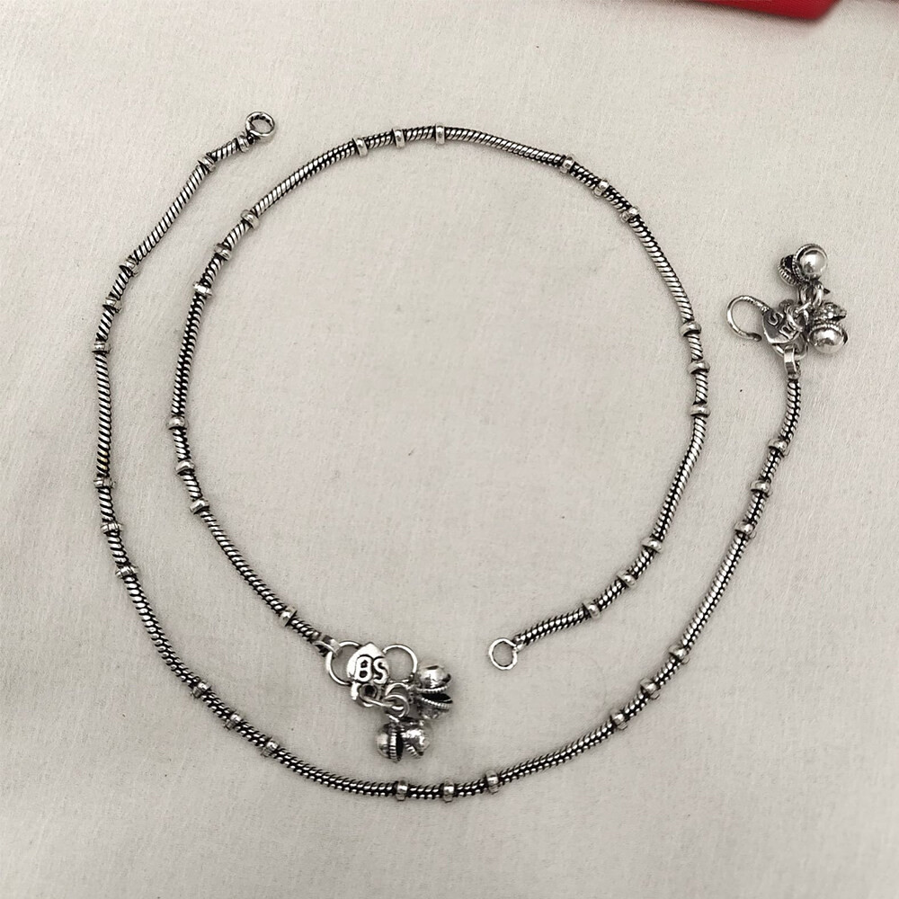 New German Silver Simple Anklet | German Silver | Indian Kolusu ...