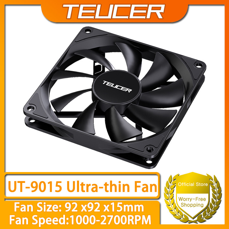 TEUCER UT-9015 PC Fan 12V 4Pin PWM 1000-2700RPM Ultra-thin Fan for ATX ...