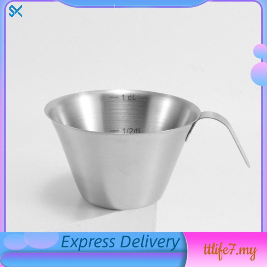 100ml Stainless Steel Measuring Cup Espresso Cups Small Coffee Milk ...