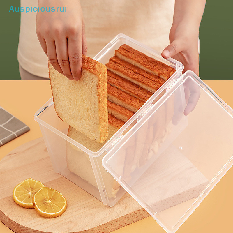 Auspiciousrui Bread Container Storage Box Dispenser Transparent With ...