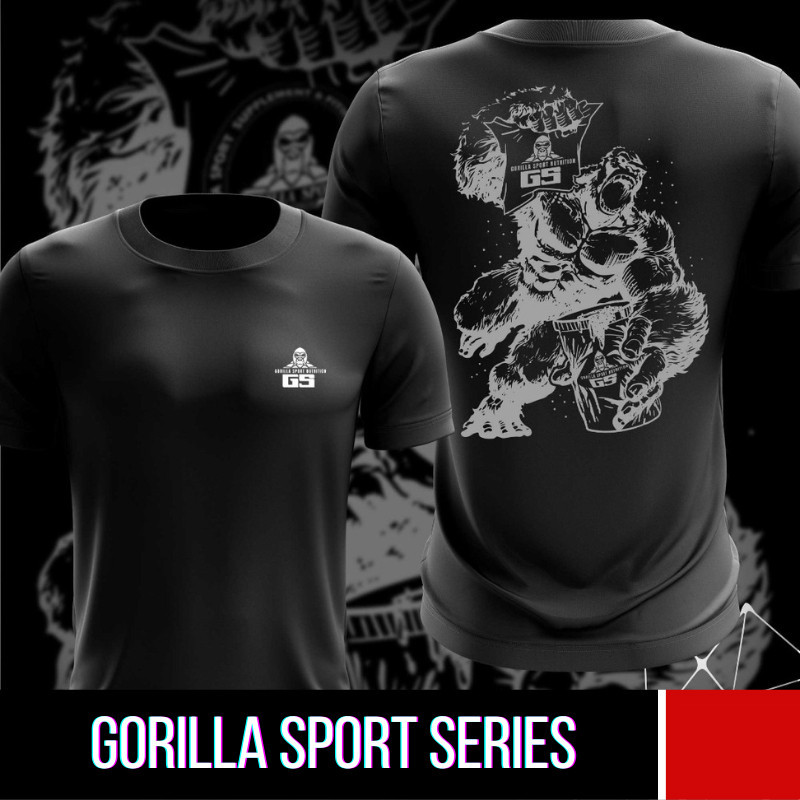 Gorilla Fitness Clothes Baju Gym Spot Shirt Microfiber Easy Dry (Unisex ...
