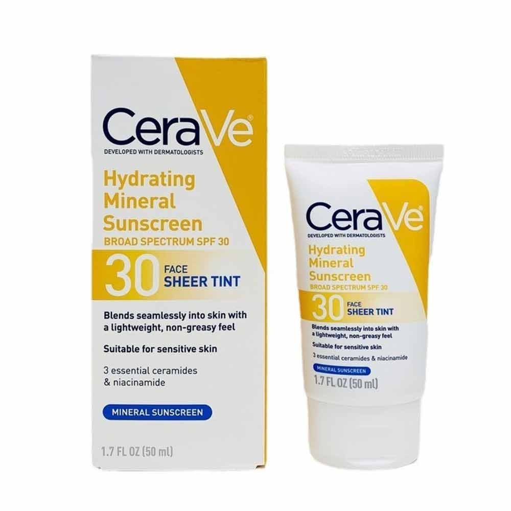 CeraVe Hydrating Mineral Sunscreen SPF 30 Face Sheer Tint 50ml | Shopee Malaysia
