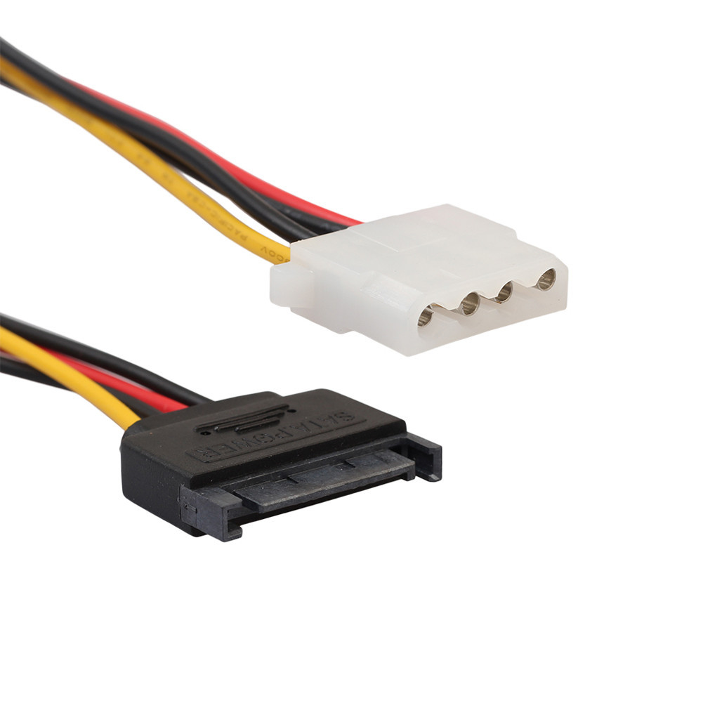 SATA 15pin Male to IDE Big 4pin Hard Disk Drive Power Cord Connector ...