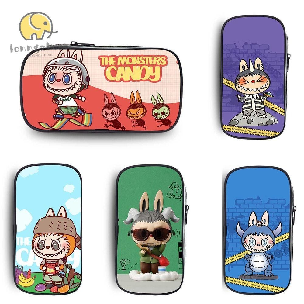 LONNGUVO Labubu Pencil Bag, Large Capacity Cute Cartoon Pencil Cases ...