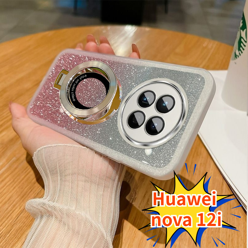 Casing for Huawei nova 12i 12SE 12s 5G 4G 2024 Transparent With Ring Holder cover For Nova12i ...