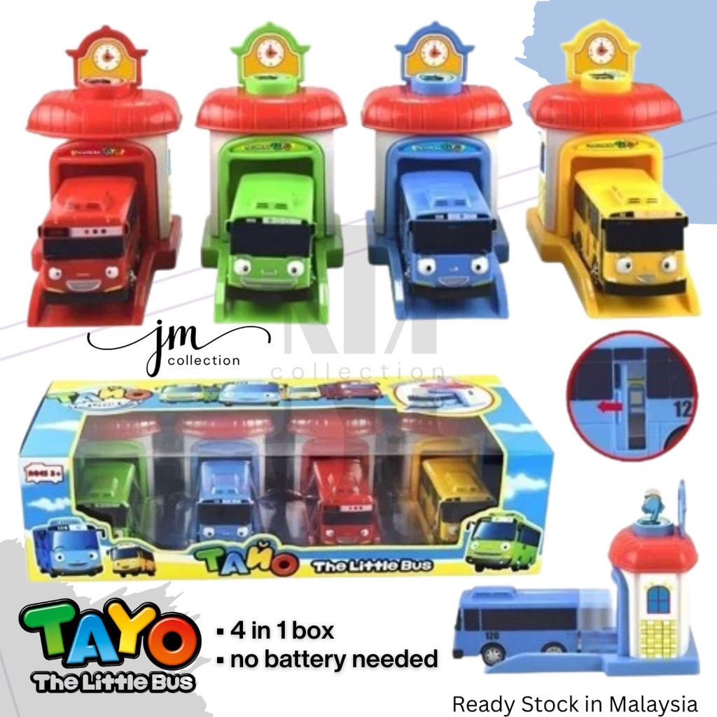 Ready Stock !! 4 in 1 Tayo Bus The Little Bus Model Children Toys Set ...
