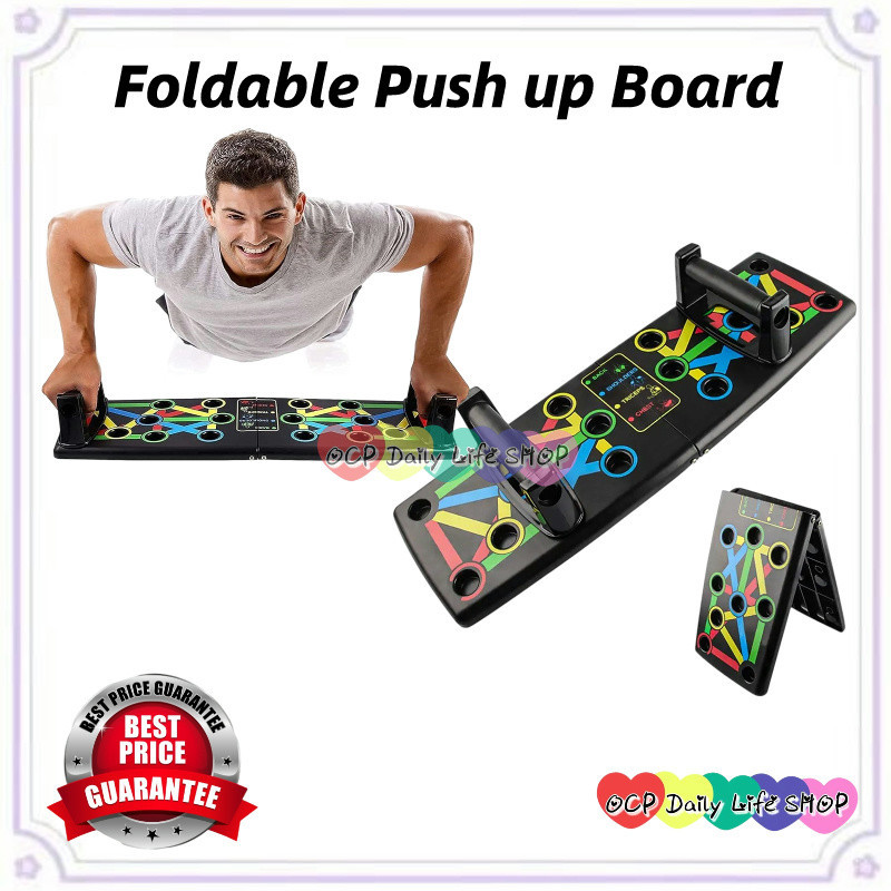 Folding Push Up Board Fitness Workout Train Muscle Exercise I-shaped ...