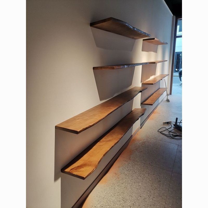 Partition Shelf Solid Wood Seamless Bookshelf Wall Hanging Wall Shelf ...