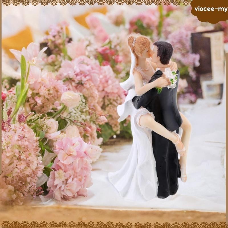 [VioceeMY] Rustic Wedding Cake Topper Miniature Scene People Couple ...