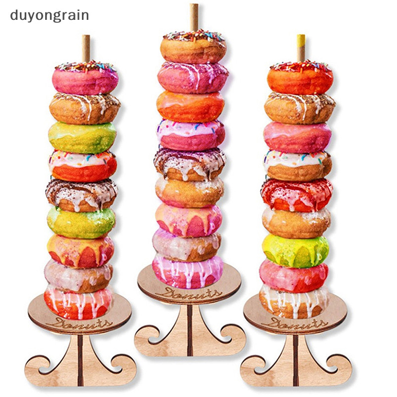 (duyongrain) Donut Display Stand Rack DIY Wall Doughnut Dessert Rack ...