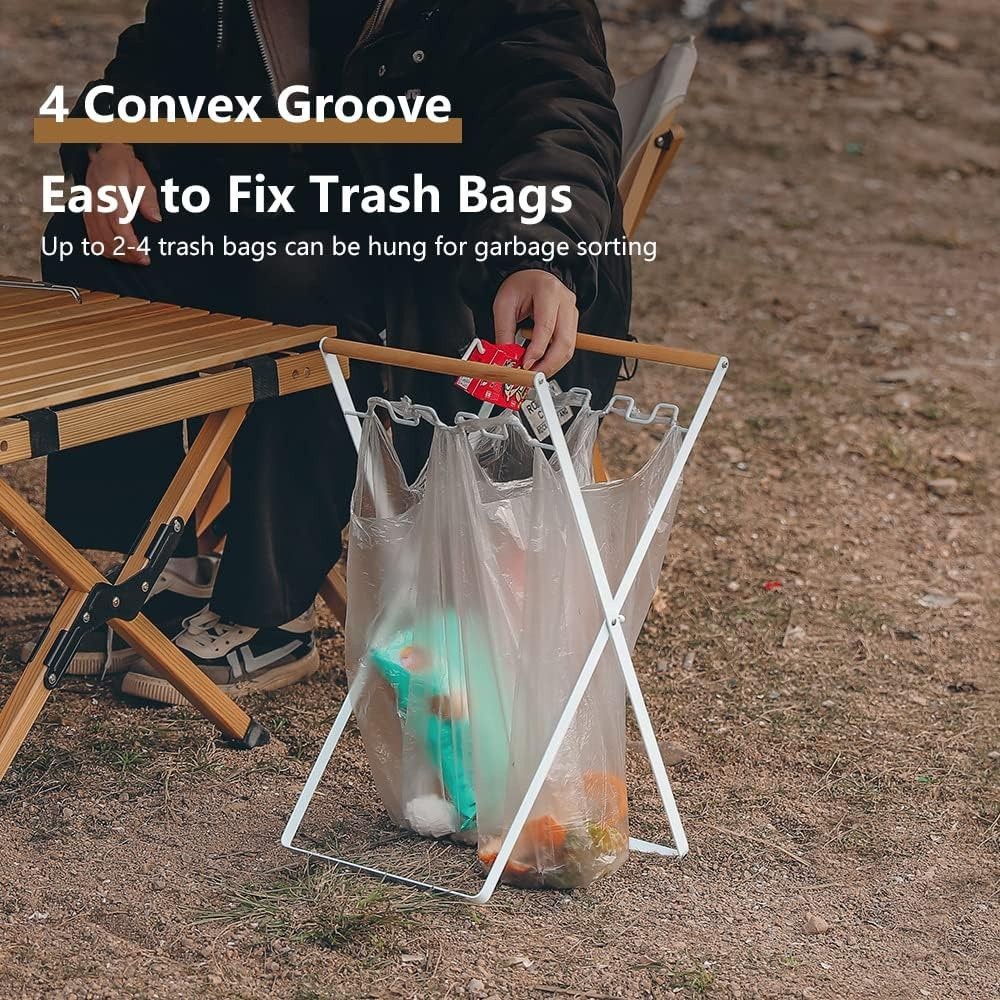 Foldable Garbage Frame Rack Bin Disposable Portable Rubbish Camping ...