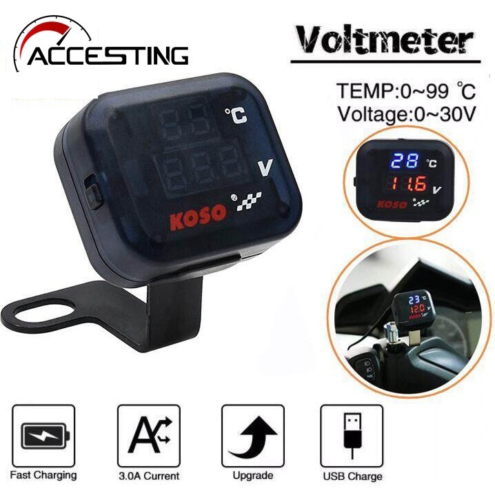 Mini Square Watch with 3 Functions of Temperature Measurement, Volt ...