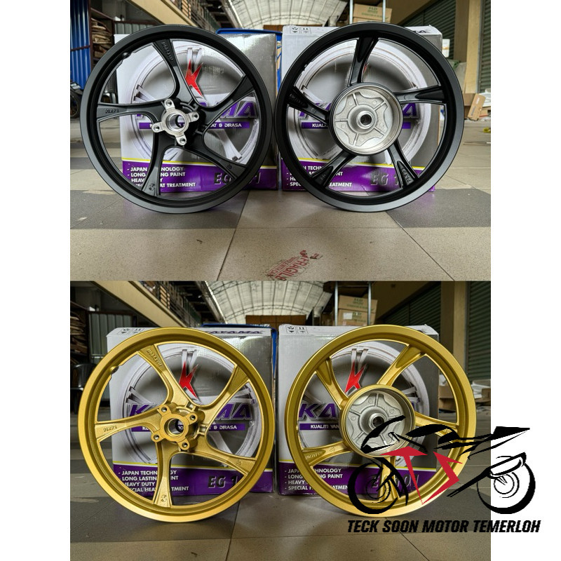 Rim SPORT RIM 14" YAMAHA EGO EGO LC (KAYAMA) EG101 BLACK GOLD 5 BATANG ...