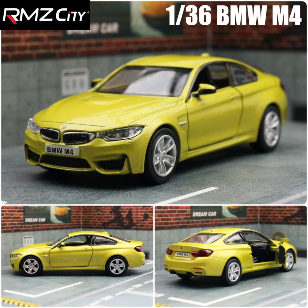 2024 RMZ CITY 1:36 BMW M4 CSL Mpower sports car Models Alloy Diecast car Toys Vehicles H1JE ...