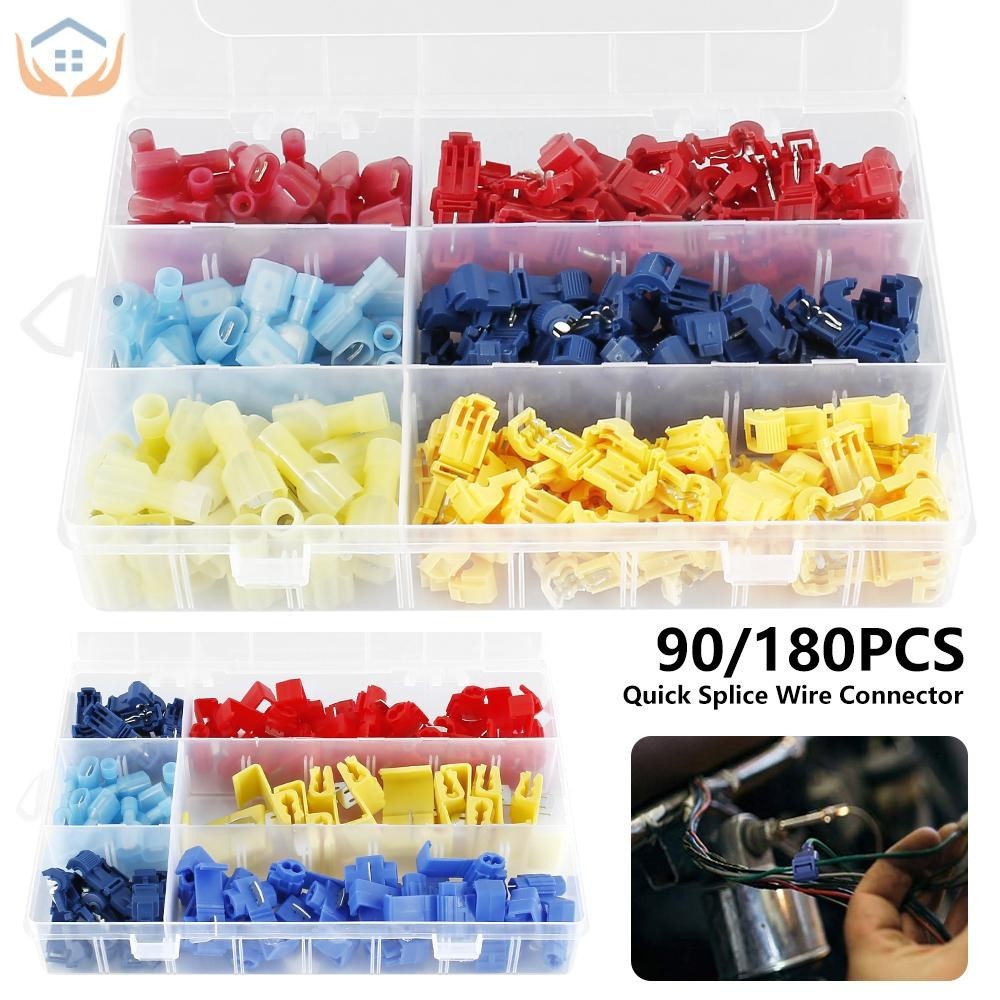 Insulated Wire Tap T-Tap Low Voltage Connector Crimp Cable Terminals ...
