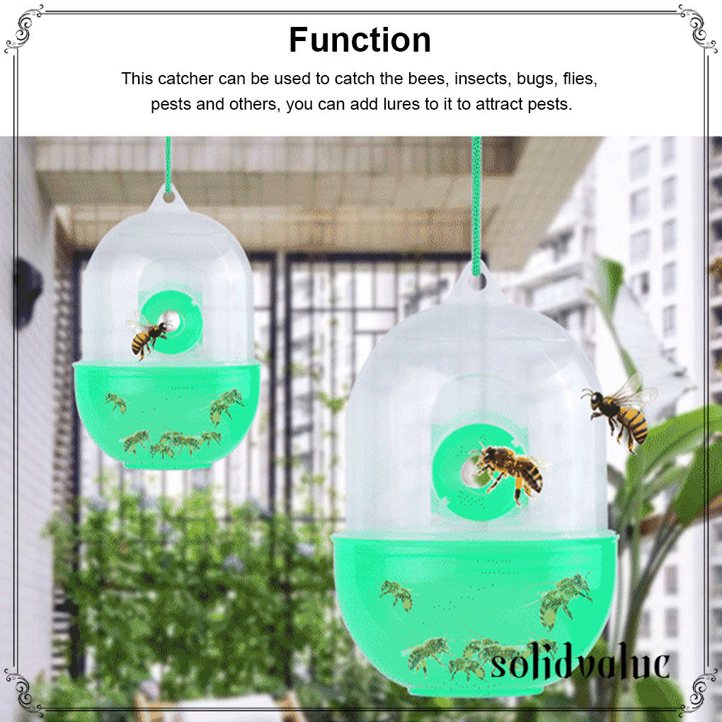 Outdoor Bee Flies Catcher Reusable Pest Plastic Desktop Catching ...