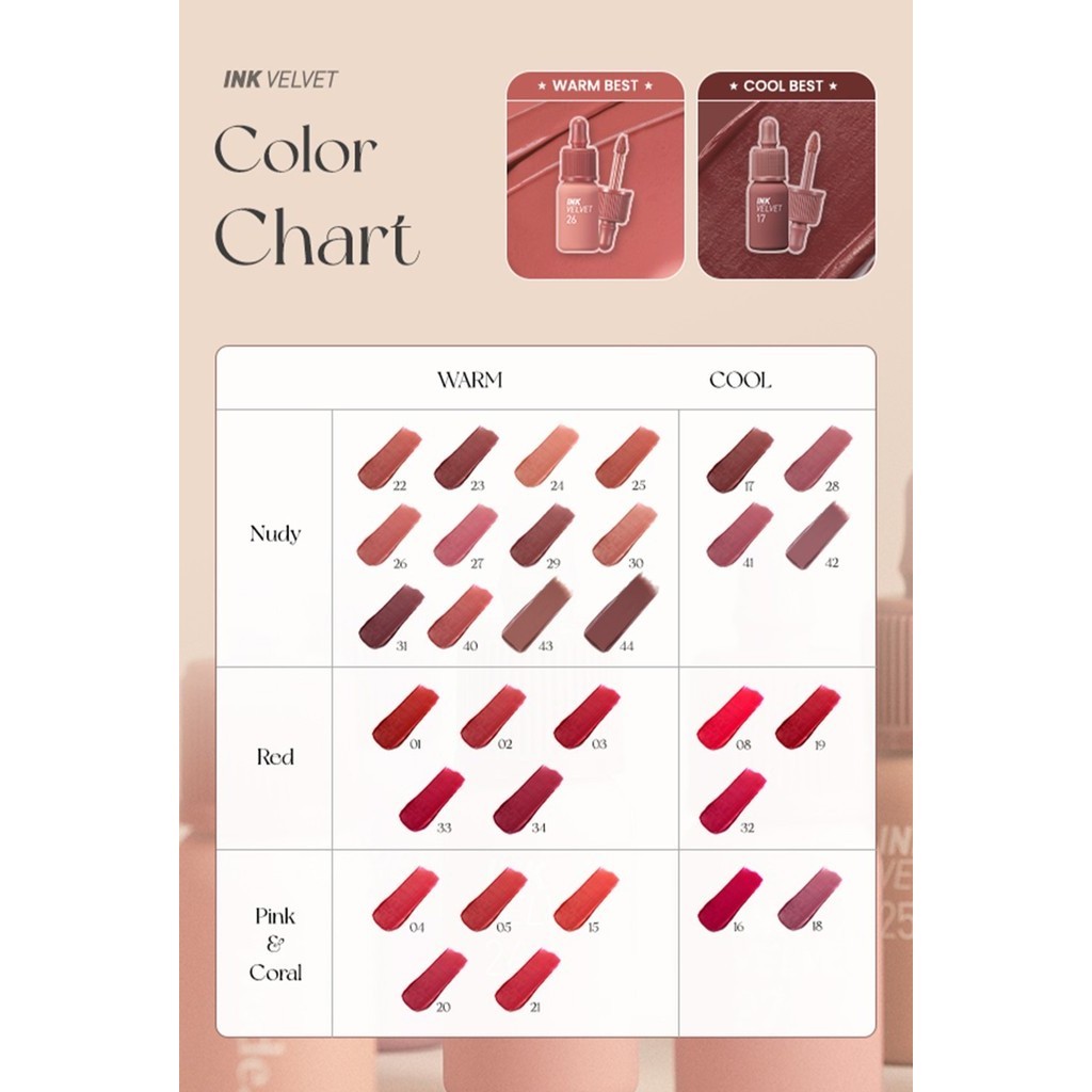 Peripera Ink Velvet Tint [Shades #1- #44] | Shopee Malaysia