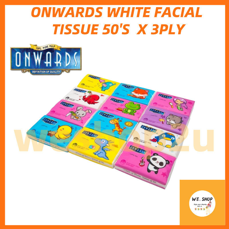 READY STOCK!!! ONWARDS WHITE FACIAL TISSUE (50s x 3ply) | Shopee Malaysia