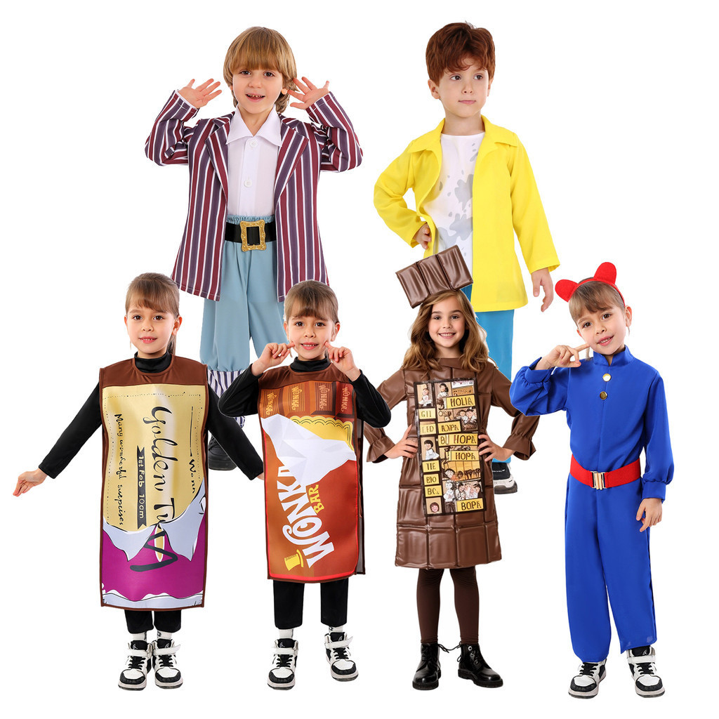 Movie Charlie and The Chocolate Factory Child Cosplay Halloween Costume ...