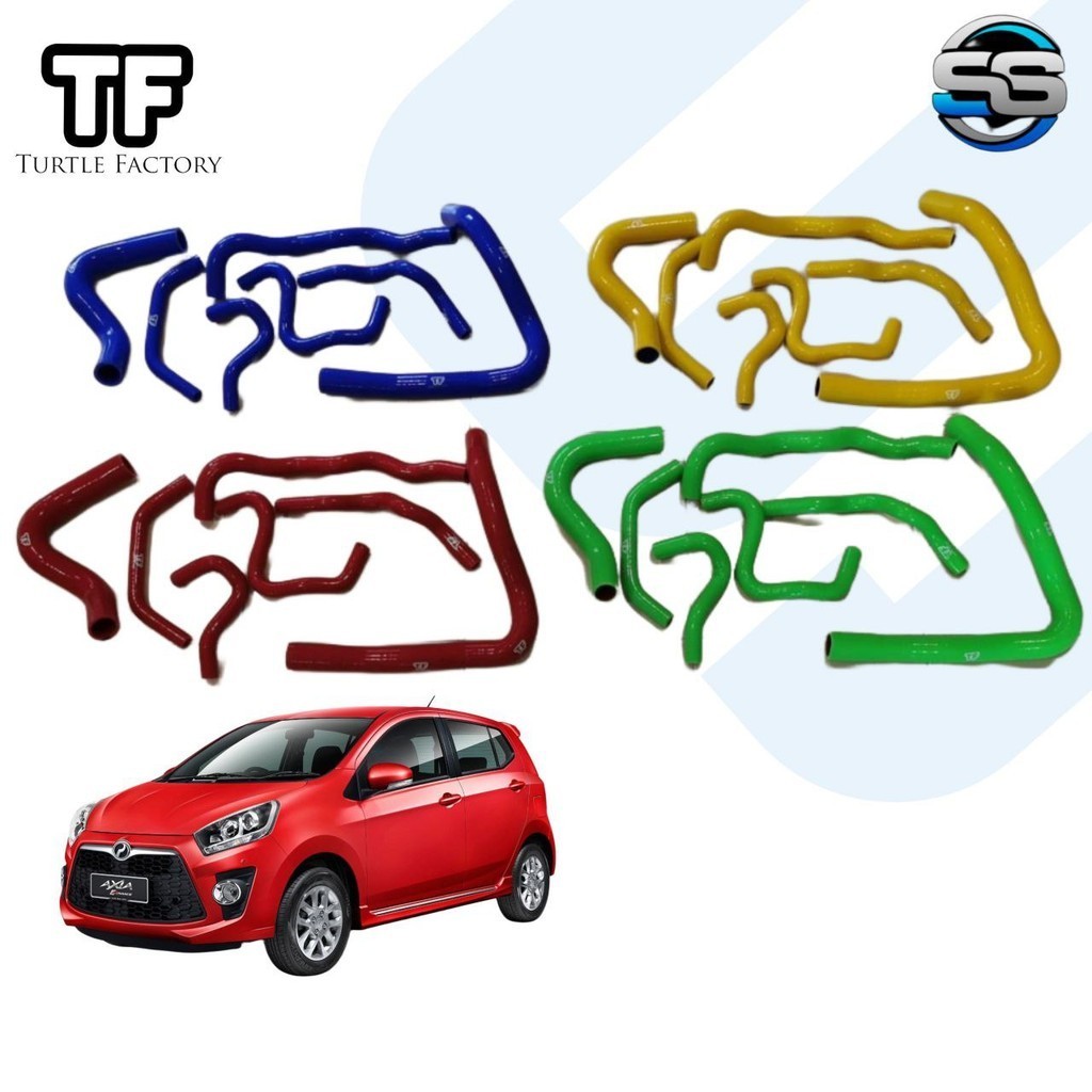 SILICONE 5LAYER RADIATOR HOSE FULL SET ORIGINAL TF THAILAND - PERODUA ...