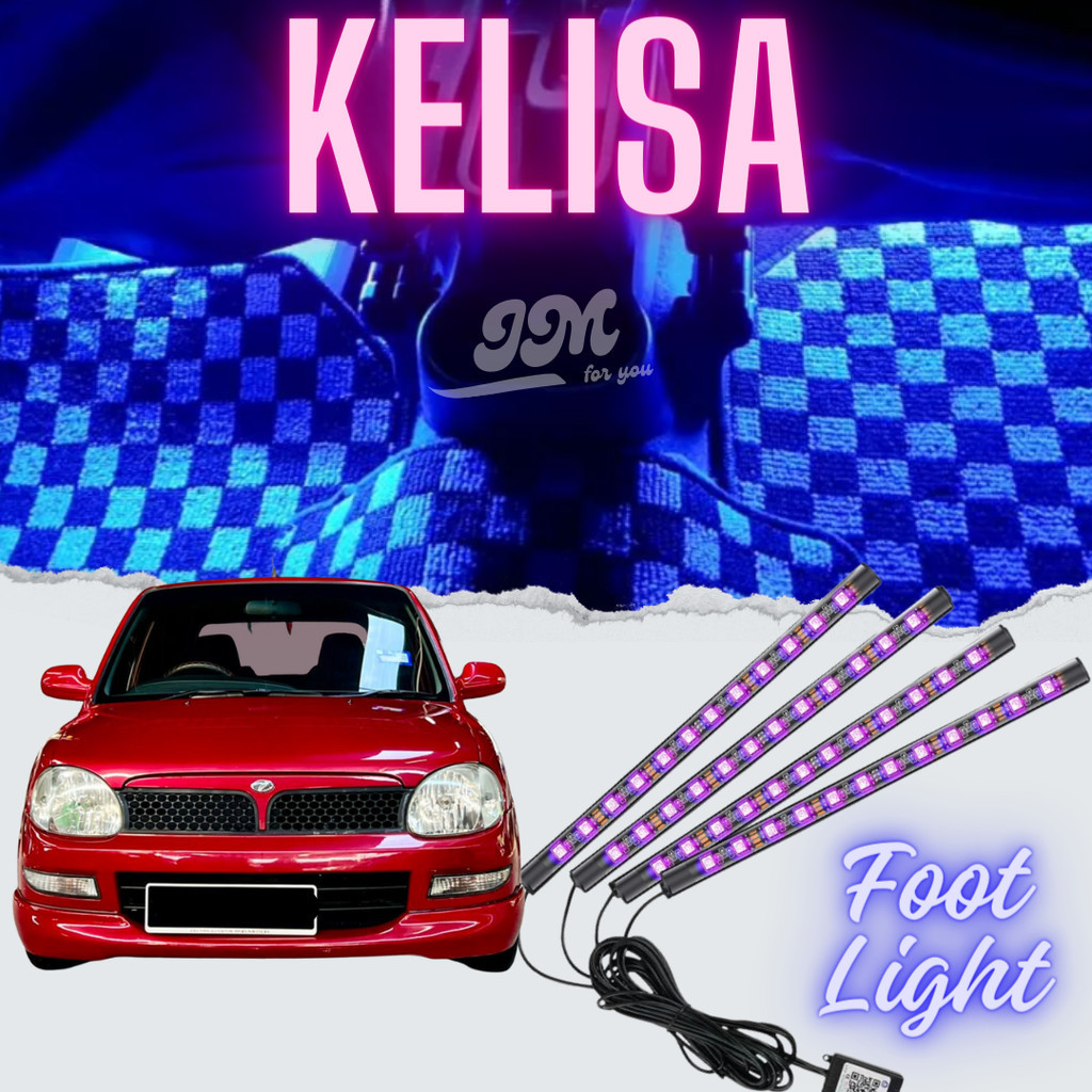 KELISA LED FOOT LIGHT RGB Floor Ambient Light Lampu Kaki Kereta ...