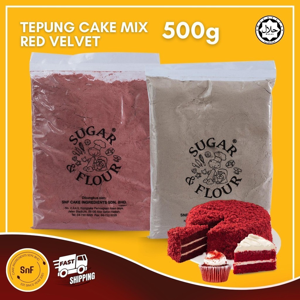 Tepung Kek Mix Creme Red Velvet Cake Premix Kek Red Velvet Cake Flour ...