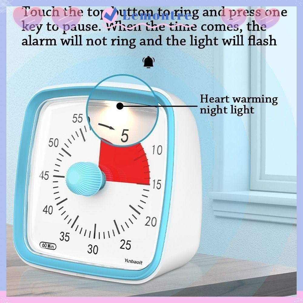 LEMONTRE Visual Timer, ABS Time Management Classroom Timer, Portable 60 ...