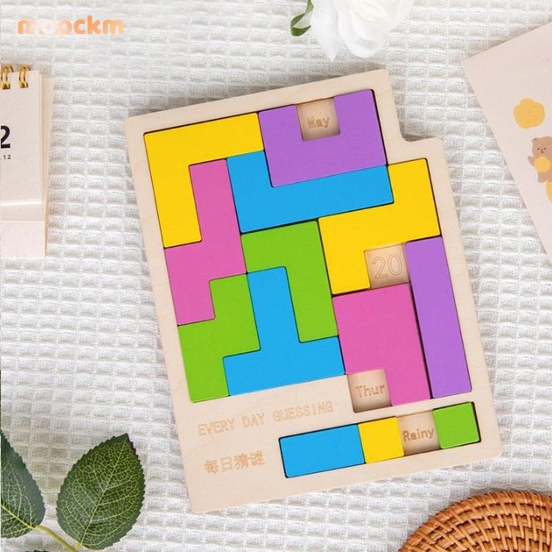 [mopckm] Daily Calendar Puzzle Tangram Puzzle for Kindergarten Sizes ...