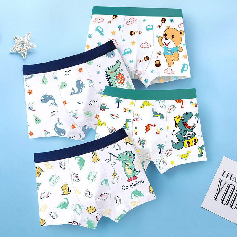 Boys Underwear 100% Cotton Class a Boxer Kids Middle Big Kids Baby 3-6 ...