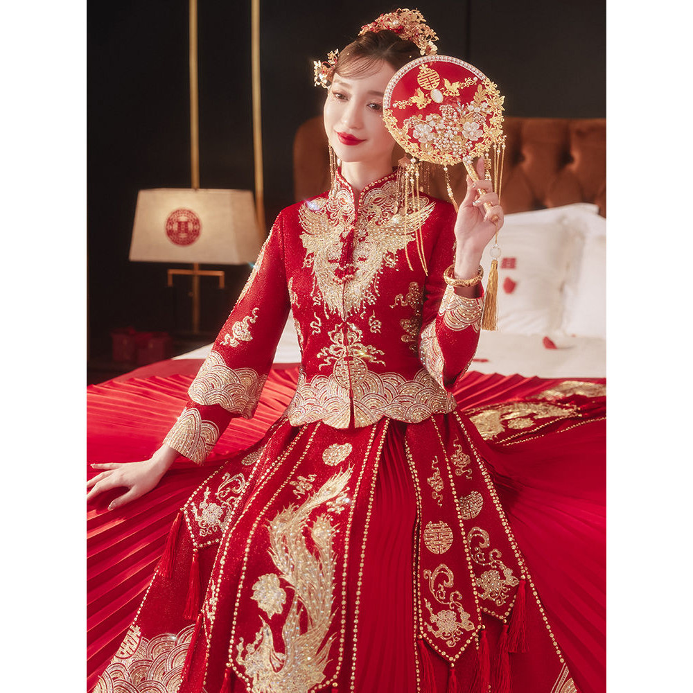 Xiuhe Clothing Bride 2024 Wedding Dress Chinese Wedding Dress Dragon ...