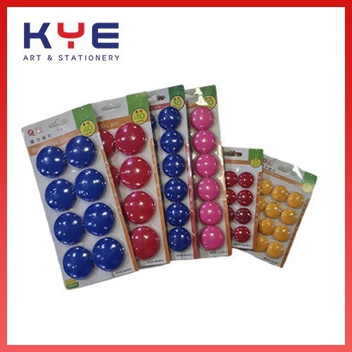 【Clear Stock】Colour Button Magnet / Whiteboard Magnet 20,30,40mm ...