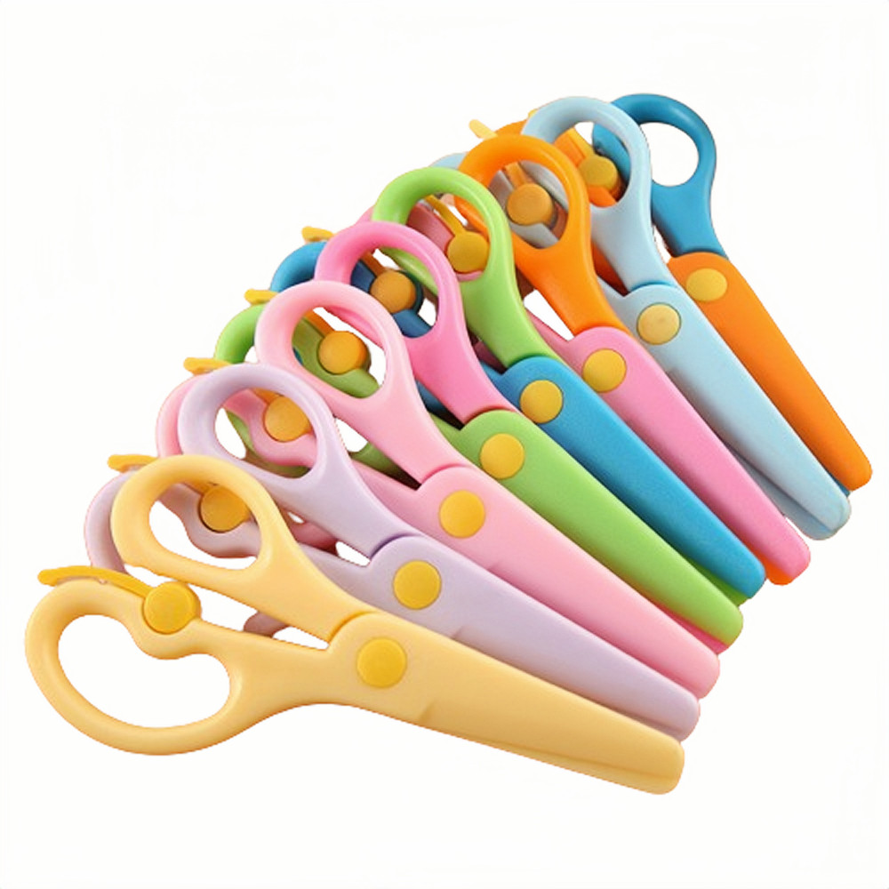 Mini Safety Plastic Scissors Round Head craft Kindergarten School ...