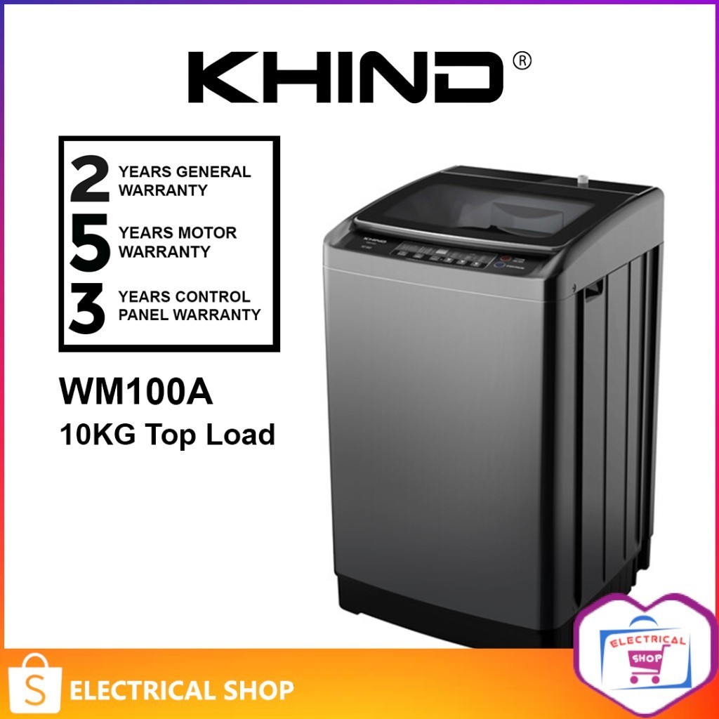 Khind 10KG Fully Auto Washing Machine WM100A Non-Inverter / 12KG WM120A ...
