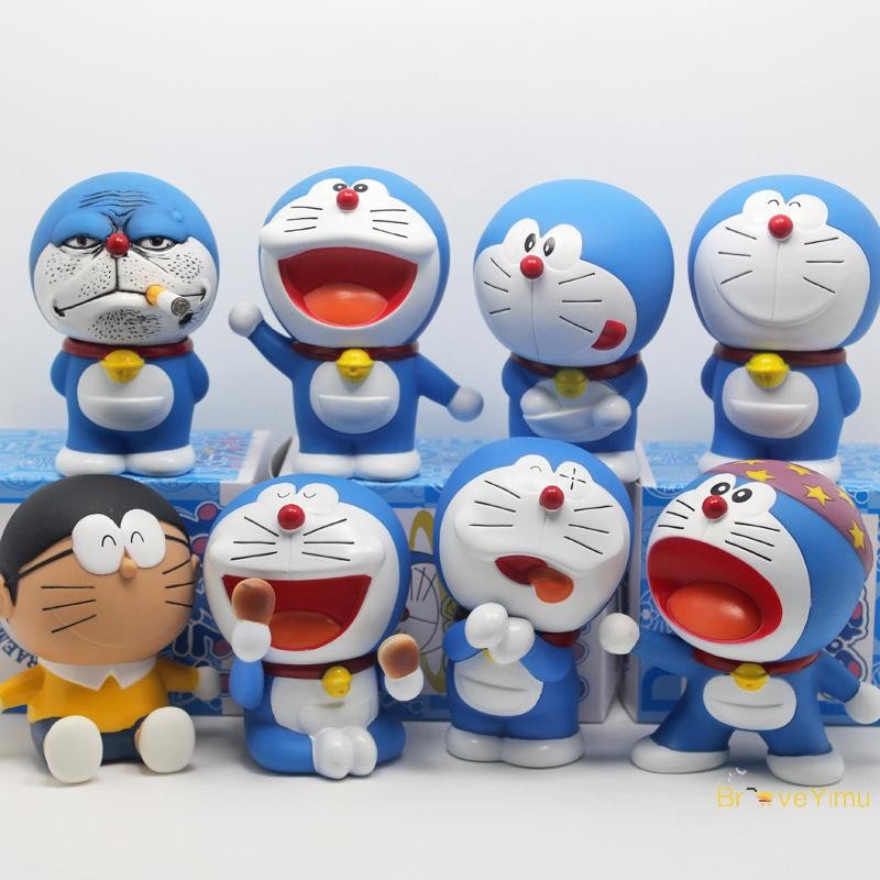 [BraveYimu] 8-10cm Kawaii Pvc Anime Doraemon Nobita Nobi Action Figure ...