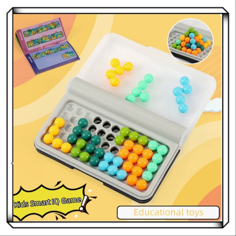【COD】Kids Smart IQ Game 120 Challenges 2D Bead IQ Puzzler Puzzle Logic ...