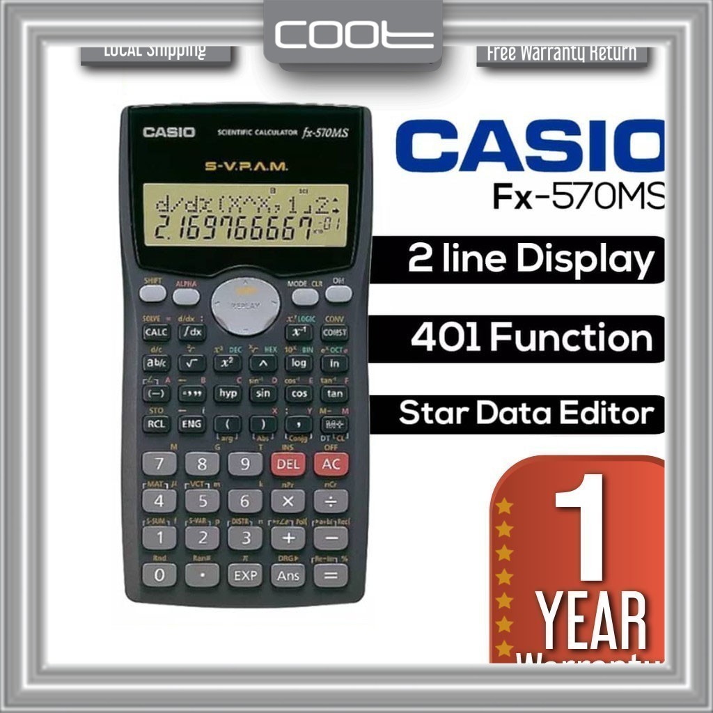 1 Year Warranty 》 CASIO Calculator Scientific fx 570ex Kalkulator ...