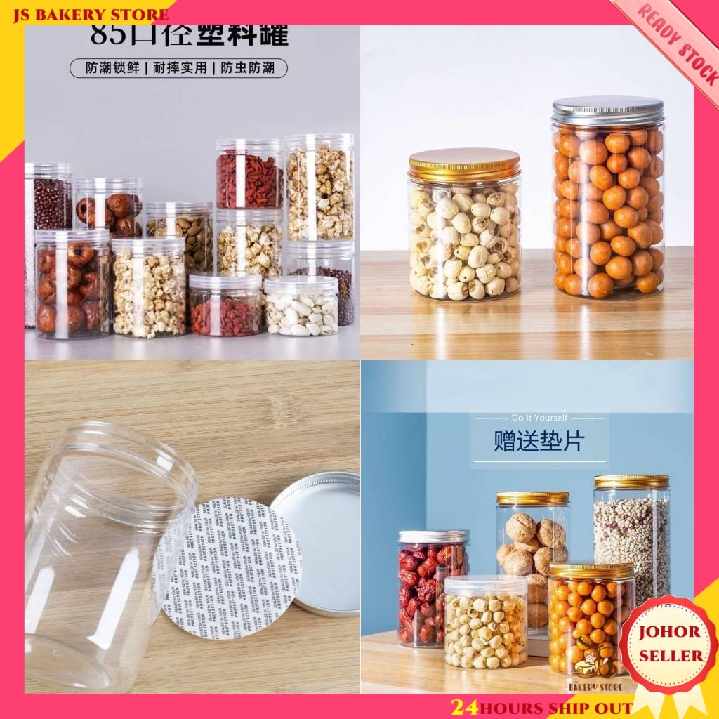 【JS Bakery Store】CNY PET Jar Bottle Plastic Container Grease Proof ...