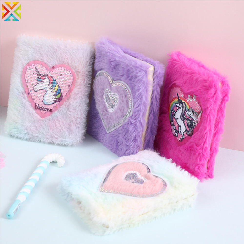 New Unicorn Plush Notebook Small-sized Cartoon Plush Handwritten ...