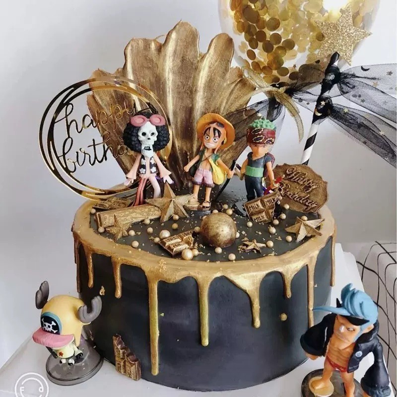 [Ready Stock]One Piece Cake Decoration Luffy Cake Topper Thousand Sunny ...