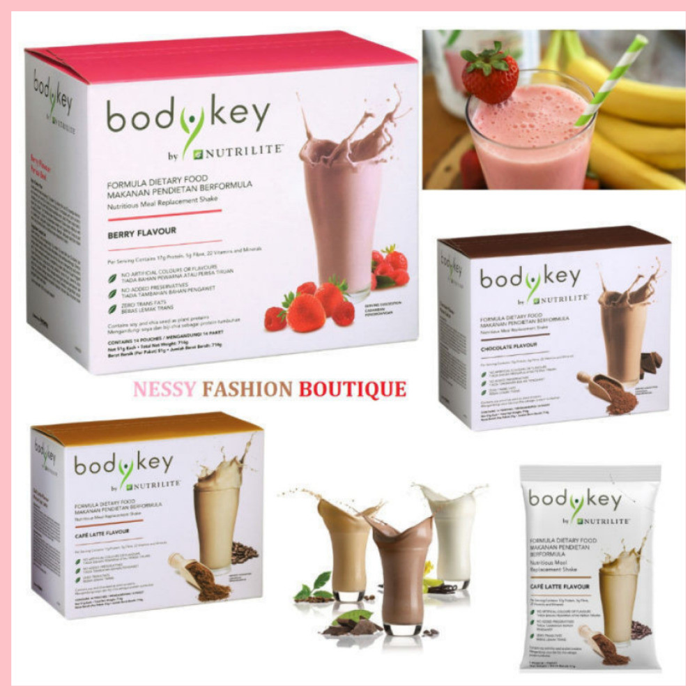 BODYKEY by NUTRILITE - MEAL REPLACEMENT SHAKE (BERRY, CHOCOLATE, LATTE ...
